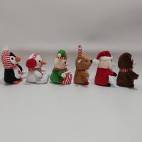 China 6 Assorted Christmas Plush Toys with Singing and Light Up Functions 30cm for sale