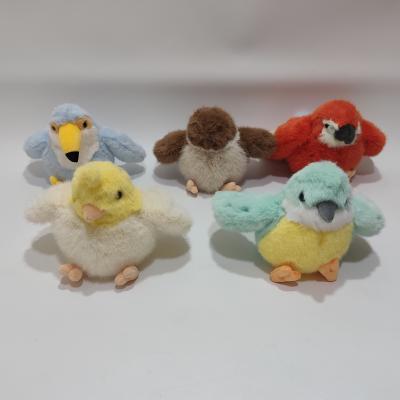 China 5 Assorted Plush Parrot Toys Colorful Soft Stuffed Birds Collection for sale
