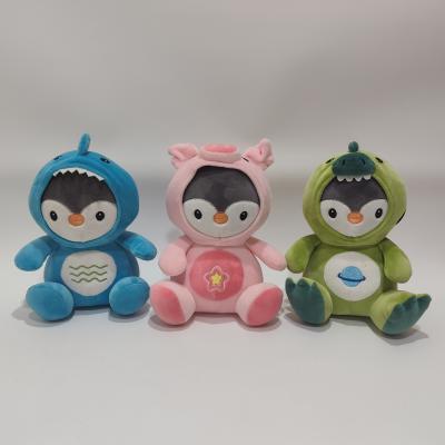 China Cute Penguin Plush Toy in Animal Costume Soft and Colorful Stuffed Collection for sale