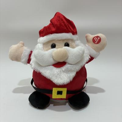 China Christmas Singing & Circling Santa Plush Toy with Music for sale