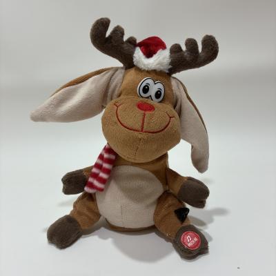 China Christmas Shaking Ears Reminder Plush Toy with Music for sale