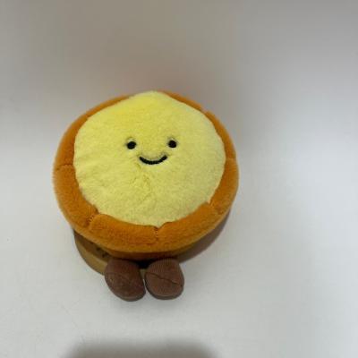 China Kawaii Egg Tart Plush Toy Soft Stuffed Cute Food Plushie for sale