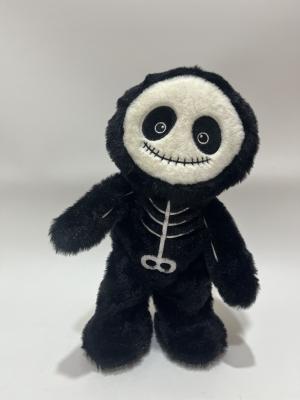 China Halloween Skeleton Plush Toy with Swinging Arms Singing and Dancing Spooky Skeleton Doll for sale