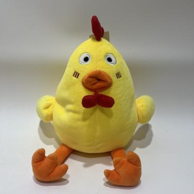 China Foam Particle Filled Little Yellow Chicken Plush Cushion Round Yellow Chick Pillow Soft Particle Doll Nap Sofa Decoration for sale