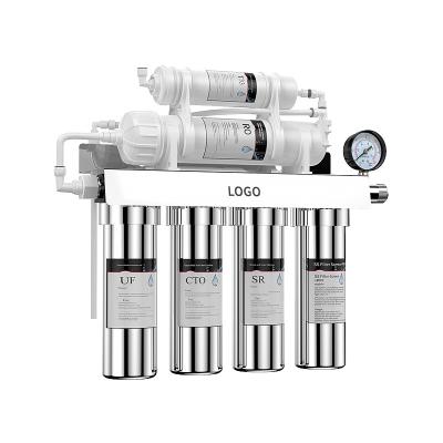 China 7 Grade Stainless Steel Reverse Osmosis System 600GPD for Home Hotel Drinking Water for sale