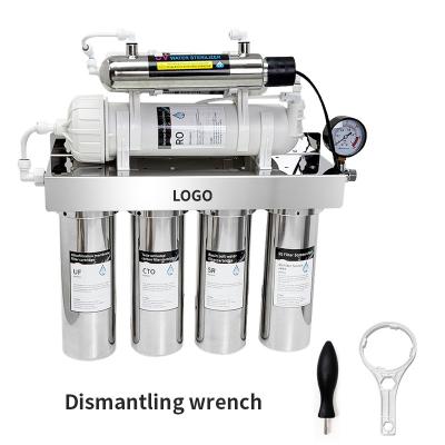 China 8 Stage RO UV Water Purifier 600G Sink Type Stainless Steel Material for sale