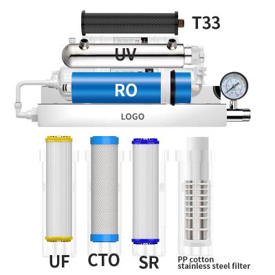 China Reverse Osmosis UV Water Purifier 0.0001microns 600G For Direct Drinking Water for sale
