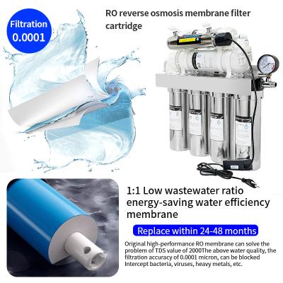 China Reverse Osmosis UV Water Purifier 0.0001microns 600G For Direct Drinking Water for sale