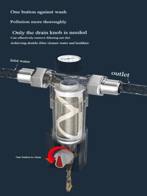 Cina Sistema di filtraggio dell'acqua da sedimenti montato a parete 40 micron per l'acqua del rubinetto domestico in vendita