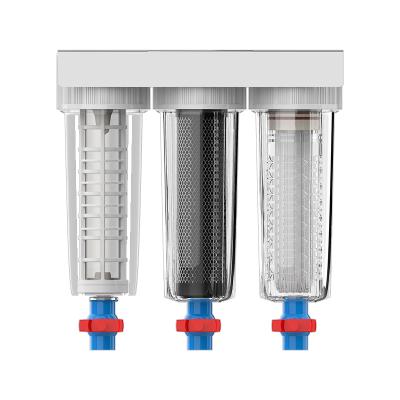 Cina 10 pollici filtro idrico a 3 fasi resistente alla corrosione 3000L per acqua del rubinetto domestico in vendita