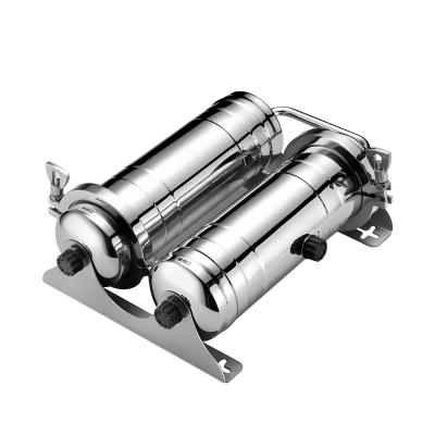 China Ultrafiltration Two Stage Water Filter Double Core Home Carbon Sediment Filter for sale