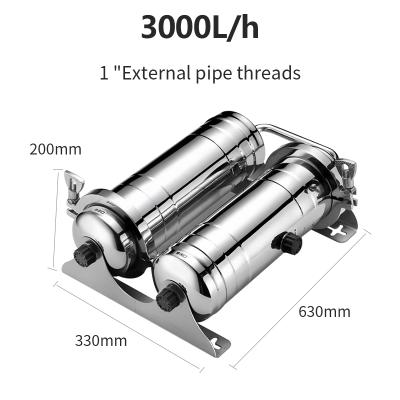 Cina Filtro idrico a doppio nucleo ad ultrafiltrazione domestica Filtro sedimenti di carbonio Purificatore d'acqua in vendita