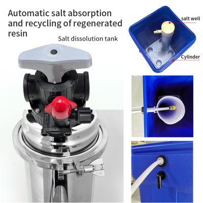 Cina Filtro di resina per addolcitore d'acqua centrale manuale SS304 scambiatore di ioni di calcio 1000L/h 2000L/h 3000L/h in vendita