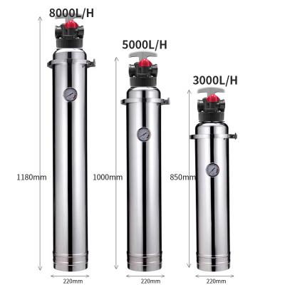Cina Filtro di resina per addolcitore d'acqua centrale manuale SS304 scambiatore di ioni di calcio 1000L/h 2000L/h 3000L/h in vendita