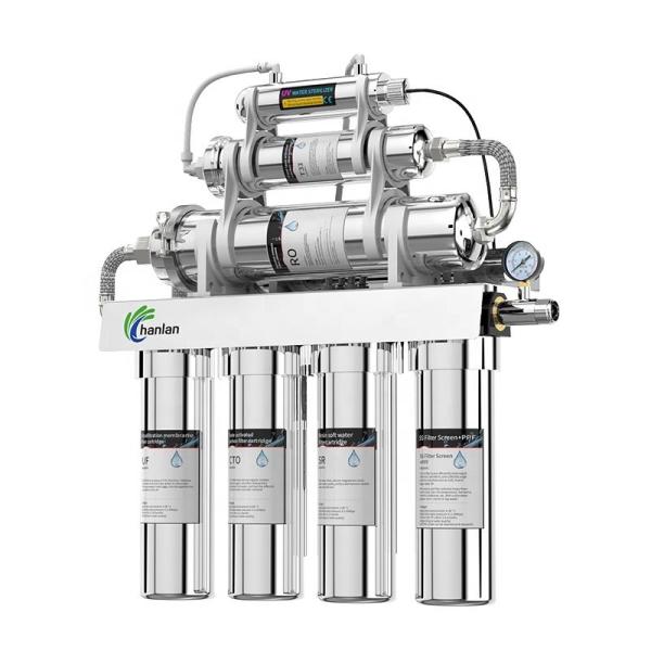 Quality 8 Stage Electric RO Water Purifier for Household Use Featuring Plastic Frame and Pressure Gauge for sale