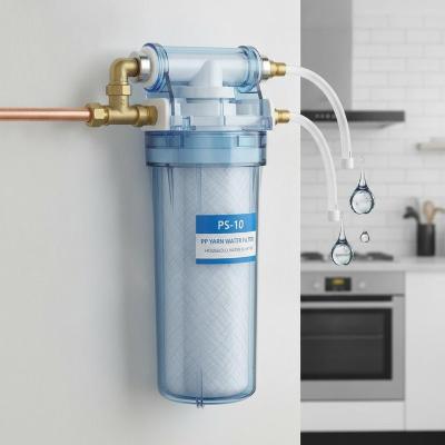 China PS-10 PP Yarn Water Filter Cartridge Household Water Purifier Pipeline Connected Water Purifier Ensuring Filtration For Home for sale