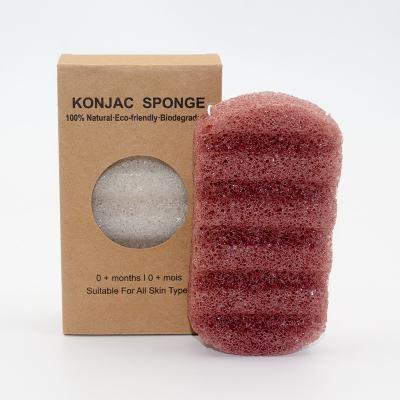 Cina Wave Shaped Organic Skincare Body Bath Konjac Sponge in vendita