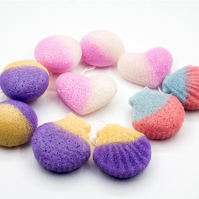 中国 OEM Contrasting Colors Washable Gentle Konjac Sponge For Oily Skin 販売のため