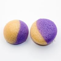 China Custom Round Gradient Natural Konjac Sponge 8.5cm*5.5cm*2.5cm for sale