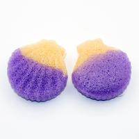 China Custom Round Gradient Natural Konjac Sponge 8.5cm*5.5cm*2.5cm for sale