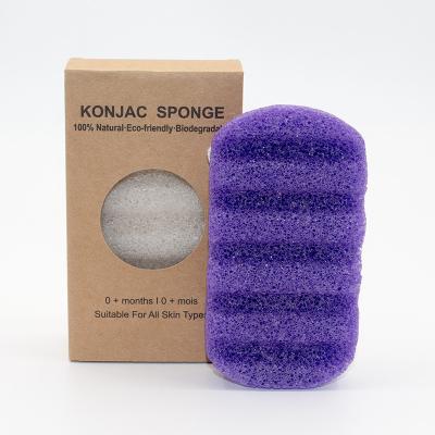 Cina 100% naturale rimuove esfoliare blu della spugna del bagno di Klein della spugna Konjac del corpo delle sporcizie in vendita