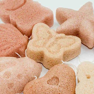 Cina Personal Care Butterfly Bath Sponge Konjac Green Tea Sponge Removing Toxins in vendita