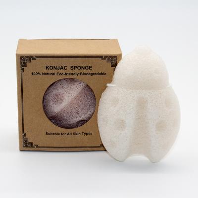 Cina Spugna facciale Konjac alcalina di Konnyaku della coccinella della spugna bianca del bagno per pulire in vendita