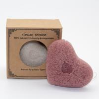 China Biodegradable Red Clay Konjac Sponge Makeup Remover Sponge Reusable for sale