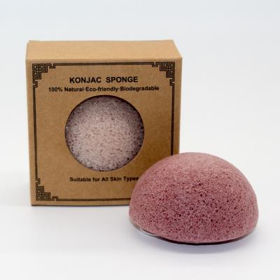 Cina Spugna rossa francese organica di cura del ODM Clay Konjac Sponge Exfoliating Skin in vendita