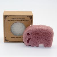 China Biodegradable Red Clay Konjac Sponge Makeup Remover Sponge Reusable for sale