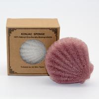 China Biodegradable Red Clay Konjac Sponge Makeup Remover Sponge Reusable for sale