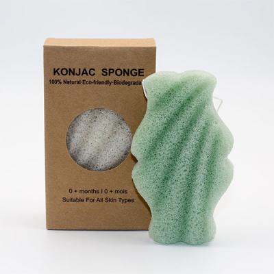 China Wave Fishtail Konjac Exfoliating Sponge à venda