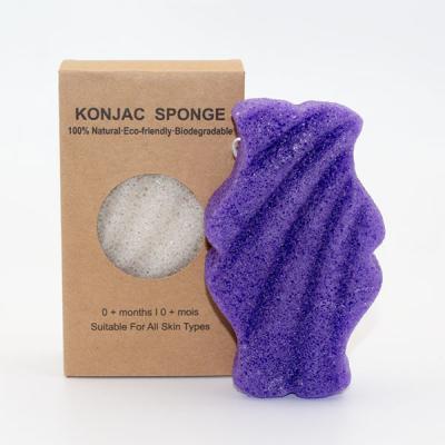 China Wave Fishtail Konjac Exfoliating Sponge à venda