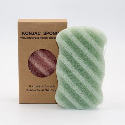 Cina Private Label Konjac Activated Wave Cleansing Sponge 8.6×6.5×2.5cm in vendita