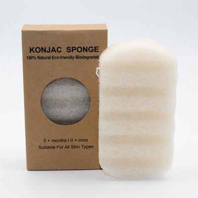 中国 11g Konjac波のRosaceaのための清潔になるスポンジの皮の剥離のシャワーのスポンジ 販売のため