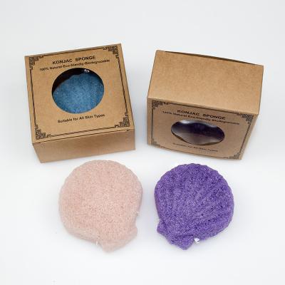 Китай 100% Natural Organic Shell Shaped Sponge Konjac Shower Sponge For Face продается
