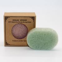 China Microfiber Cosmetic Oval Konjac Cleansing Sponge No Stimulation for sale