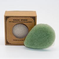 China Customized Logo Tear Drop Exfoliating Konjac Sponge 2.5cm Thick for sale