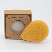 China Customized Logo Tear Drop Exfoliating Konjac Sponge 2.5cm Thick for sale