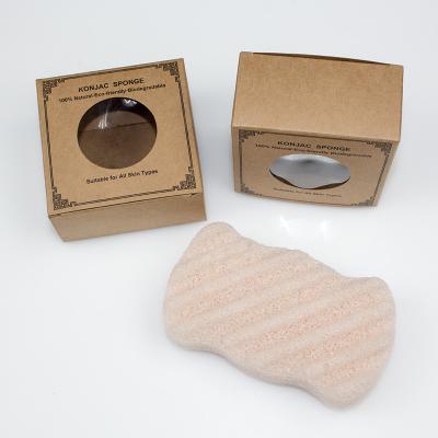 Cina Large Natural Baby Bamboo Charcoal Konjac Sponge Wave Shaped in vendita