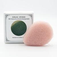China Customized Logo Tear Drop Exfoliating Konjac Sponge 2.5cm Thick for sale
