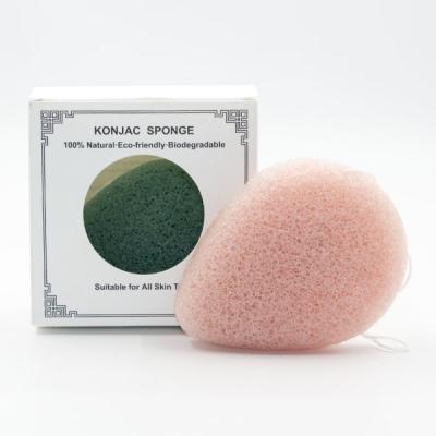Cina Customized Logo Tear Drop Exfoliating Konjac Sponge 2.5cm Thick in vendita