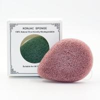 China Customized Logo Tear Drop Exfoliating Konjac Sponge 2.5cm Thick for sale