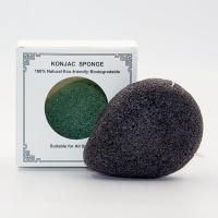 China Customized Logo Tear Drop Exfoliating Konjac Sponge 2.5cm Thick for sale