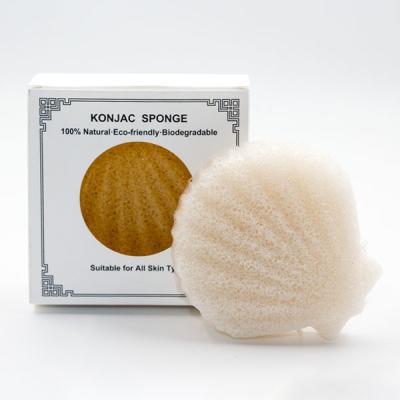 Китай 70*70*38mm Eco Friendly Shell Shaped Sponge Konjac Soft Facial Cleansing Sponge продается