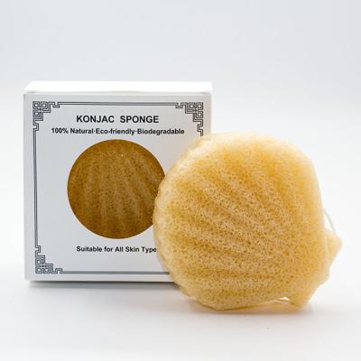 Китай Gentle Exfoliation Shell Shape Facial Konjac Sponge Natural продается