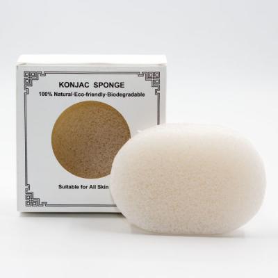 Cina Caolino bianco Clay Dehumidification Facial Konjac Sponge 8.5*5.5*2.5cm in vendita