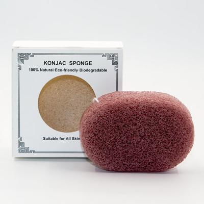 Cina Caolino bianco Clay Dehumidification Facial Konjac Sponge 8.5*5.5*2.5cm in vendita