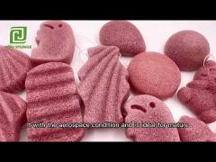 MSDS 100% Natural Red Clay Konjac Sponges Soft Facial Cleansing Sponge
