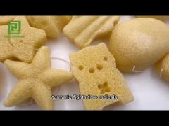 100% Natural Turmeric Konjac Sponge Soft Alkaline Konjac Facial Cleansing Sponge